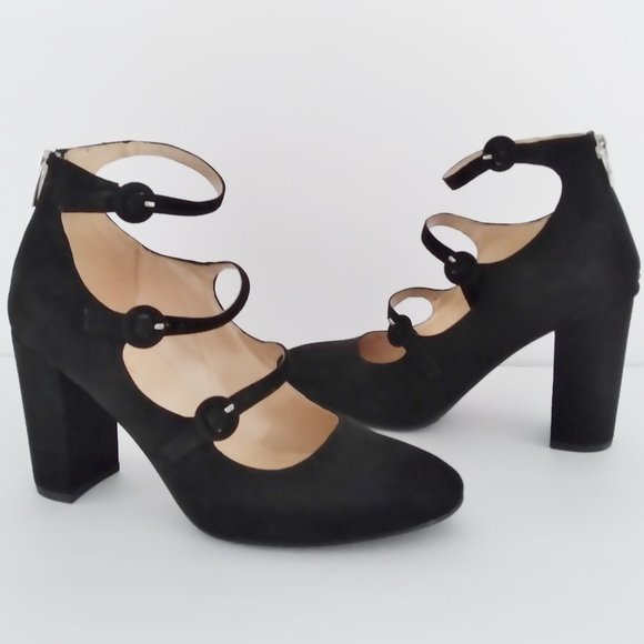 Marc Fisher | Shoes | Marc Fisher Lyden Black Suede Leather Mary Jane ...